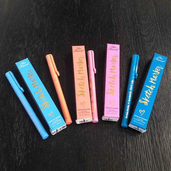 Too Faced | Makeup | Too Faced Sketch Marker Eyeliner Set Of 4 Nwt ...